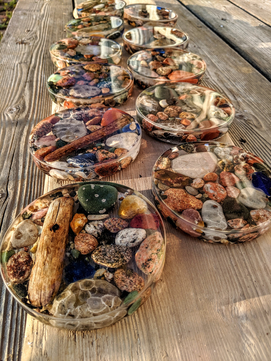 Great Lakes Beach Stone Coaster – Great Lakes Goddess