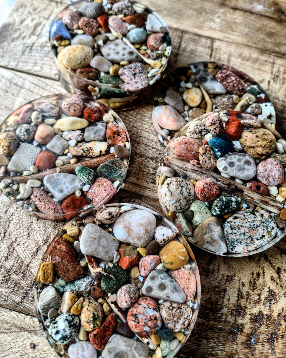 Great Lakes Beach Stone Coaster – Great Lakes Goddess